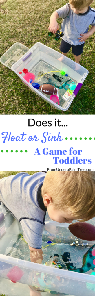 Float or Sink Game for Toddlers > From Under a Palm Tree