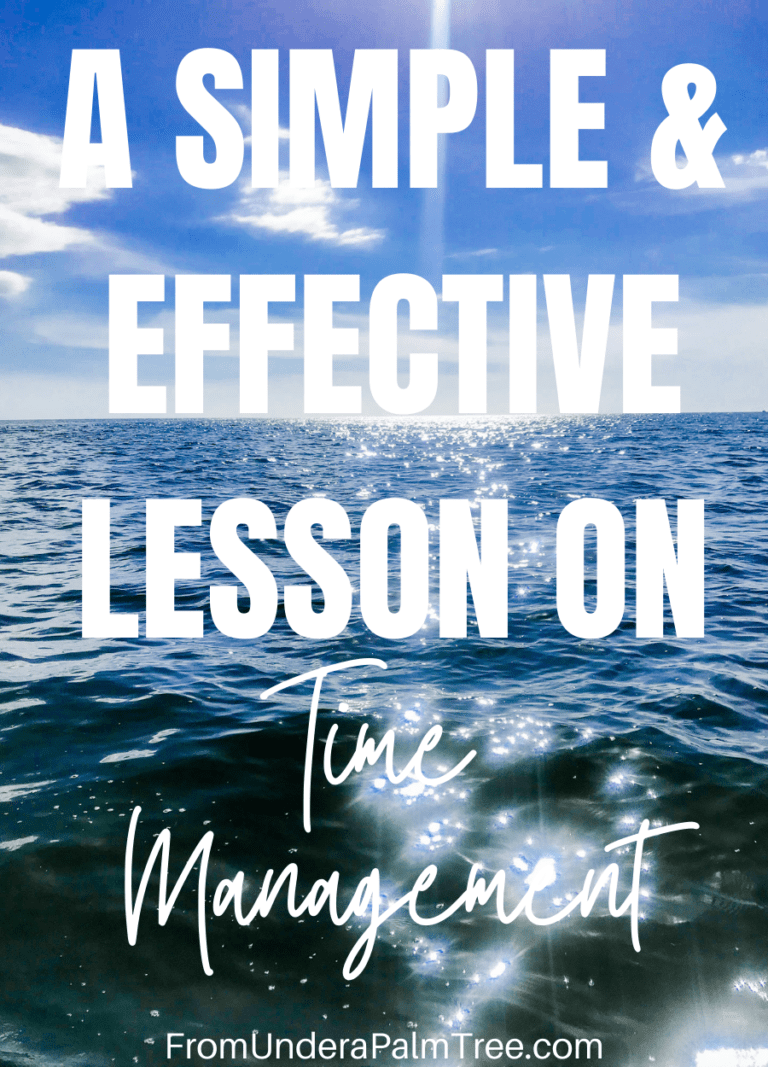 A Simple & Effective Lesson on Time-Management > From Under a Palm Tree