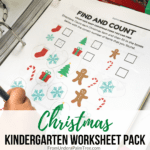 Christmas Kindergarten Worksheet Pack > From Under a Palm Tree