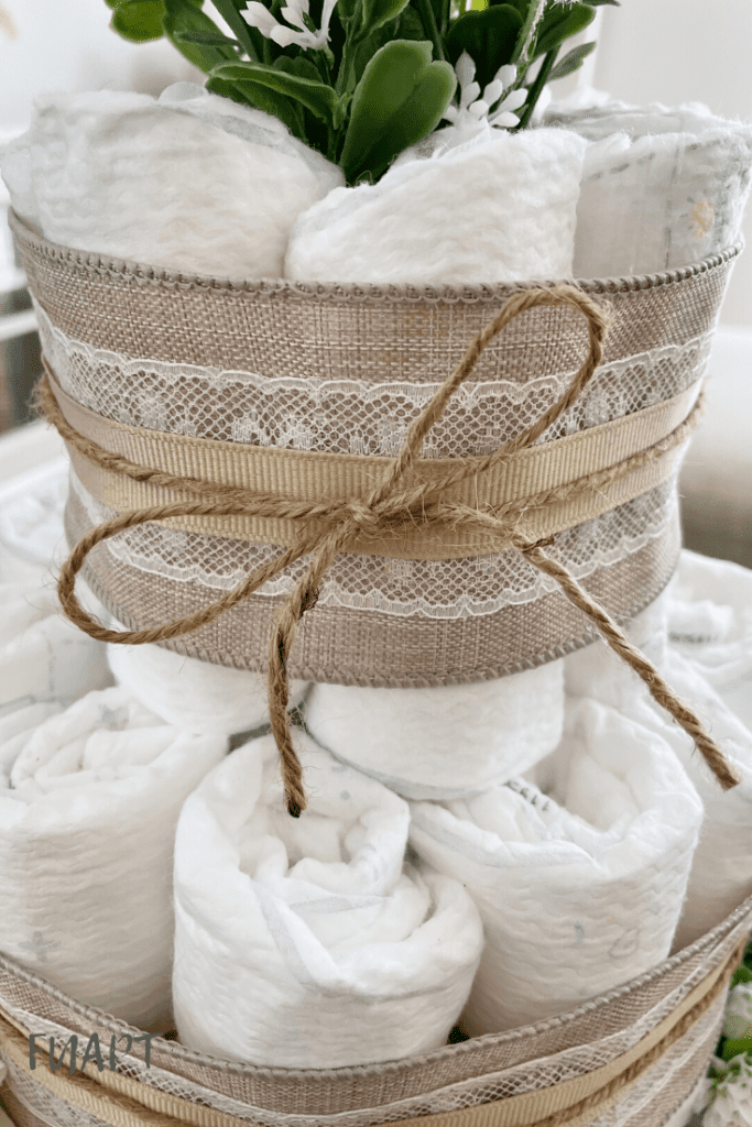 Diaper Cake with a Bottle of Wine Inside > From Under a Palm Tree