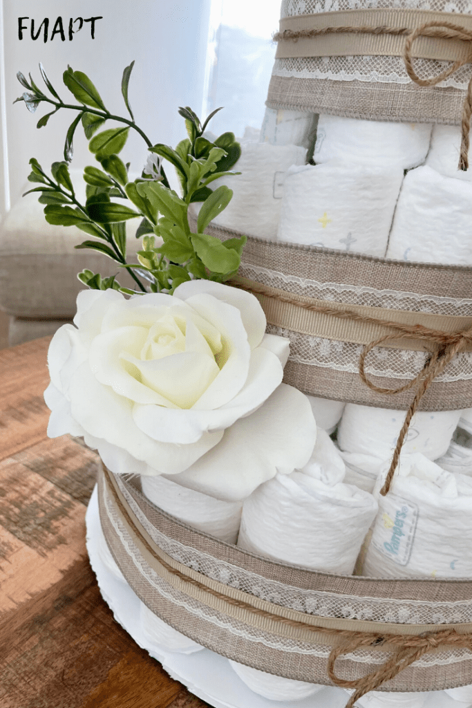 Diaper Cake with a Bottle of Wine Inside > From Under a Palm Tree
