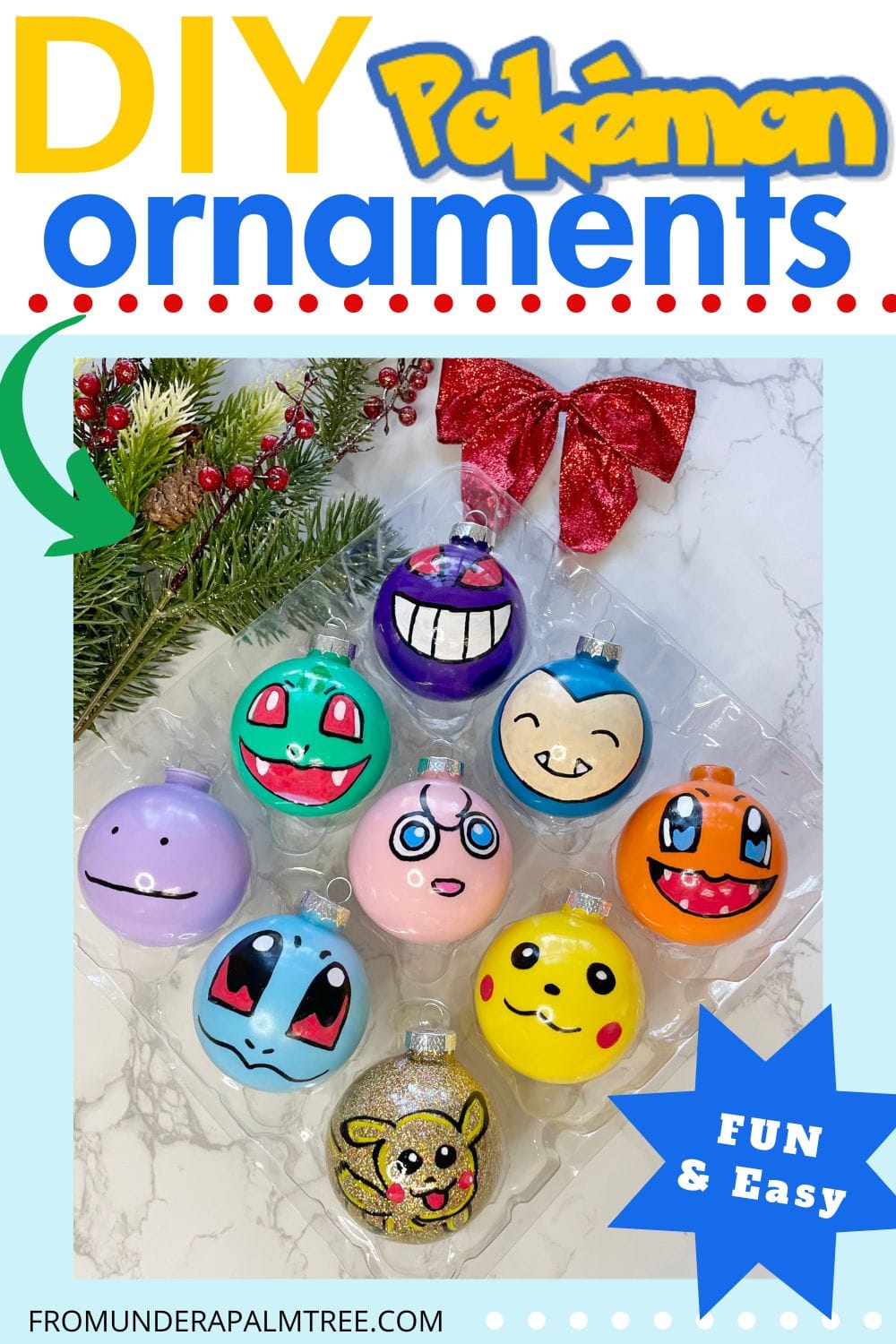 DIY Pokémon Ornaments > From Under a Palm Tree