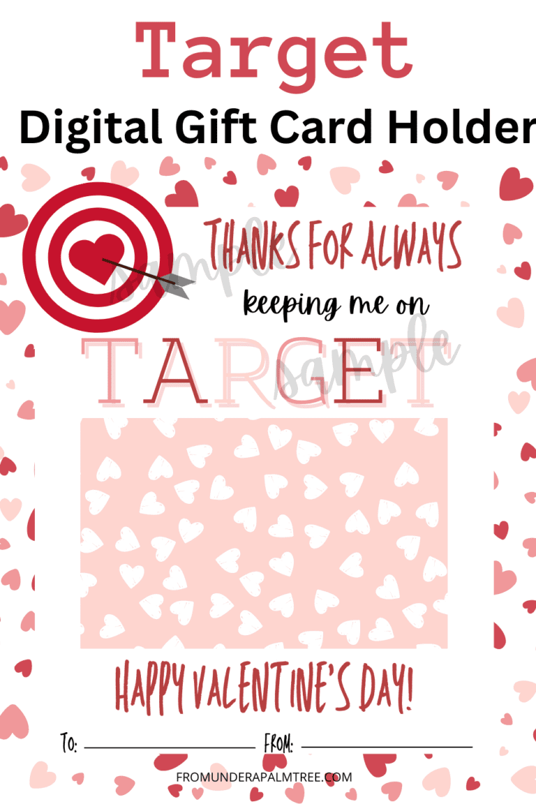 Valentine's Day Target Gift Card Holder > From Under a Palm Tree