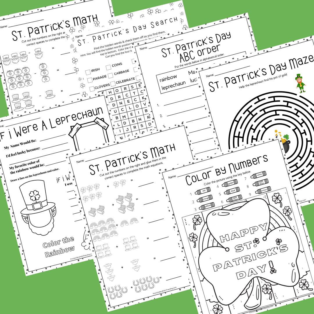 St. Patrick's Day Worksheet Bundle > From Under a Palm Tree