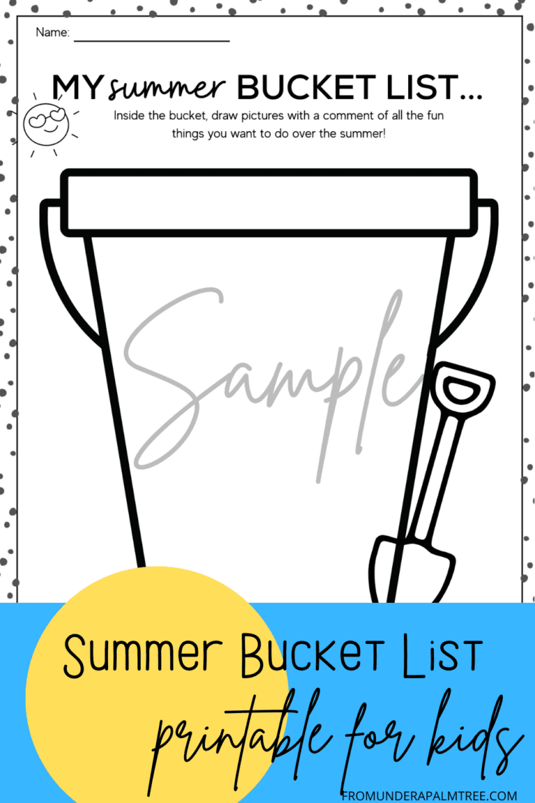 Summer Bucket List Printable for Kids > From Under a Palm Tree