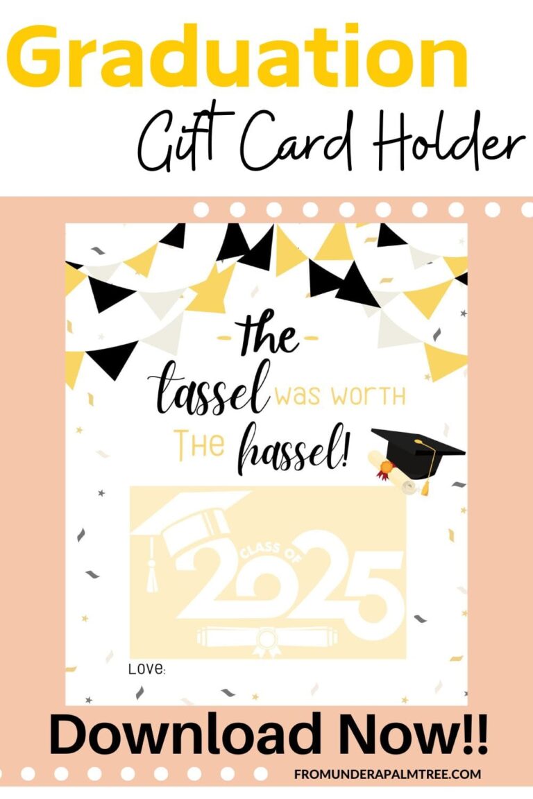 Printable Graduation Gift Card Holder > From Under a Palm Tree