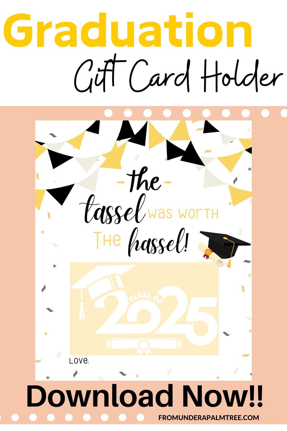Printable Graduation Gift Card Holder > From Under a Palm Tree