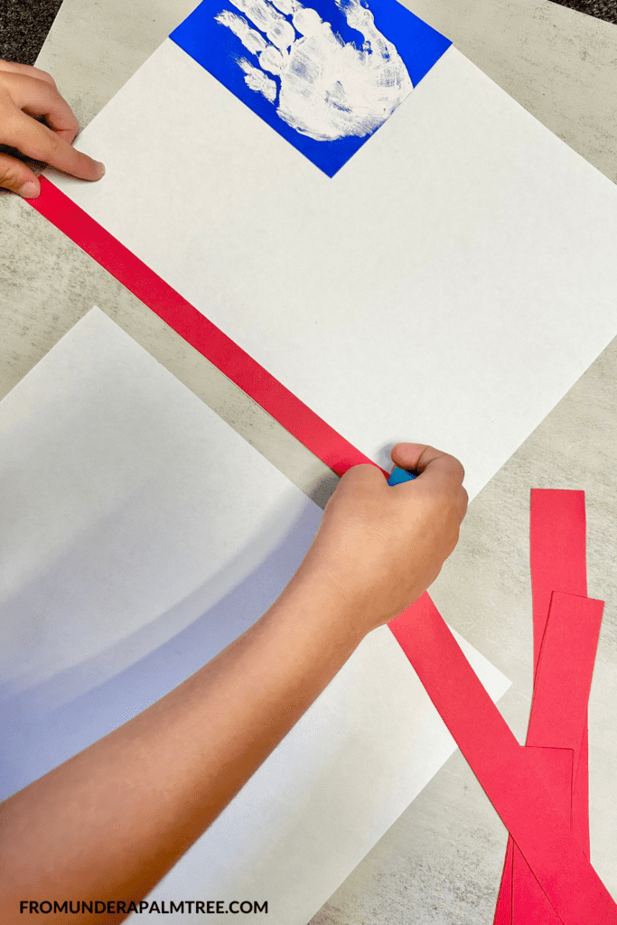 American Flag Handprint Craft > From Under a Palm Tree