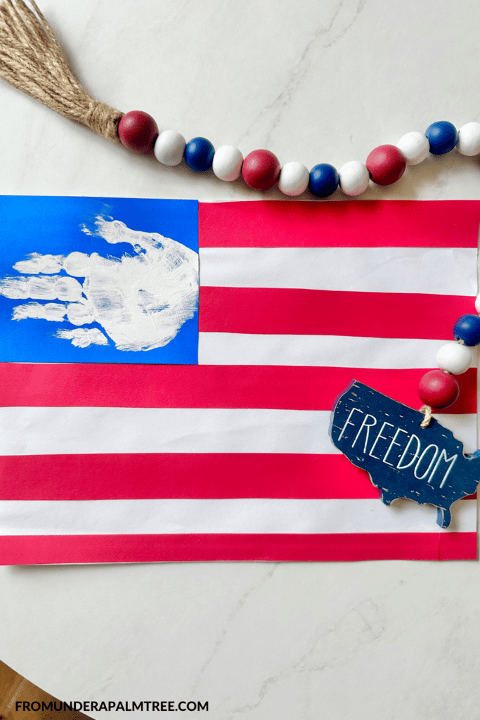 American Flag Handprint Craft > From Under a Palm Tree