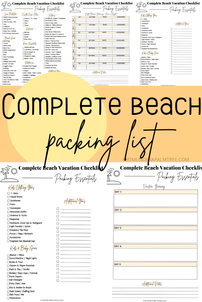 Complete Beach Vacation Packing List > From Under a Palm Tree
