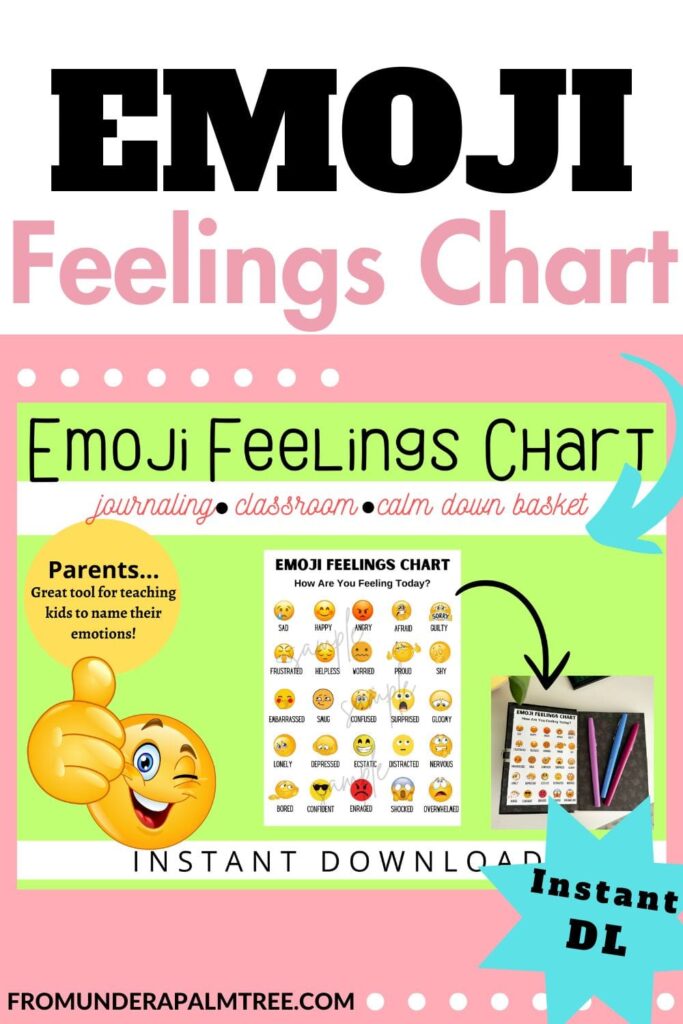 Printable Emoji Feelings Chart for Kids > From Under a Palm Tree
