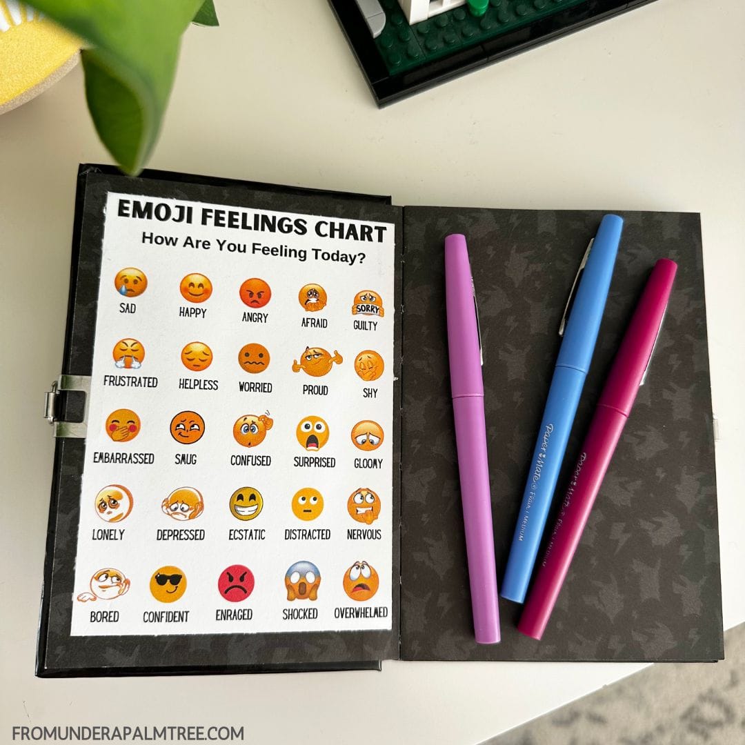 Printable Emoji Feelings Chart for Kids > From Under a Palm Tree