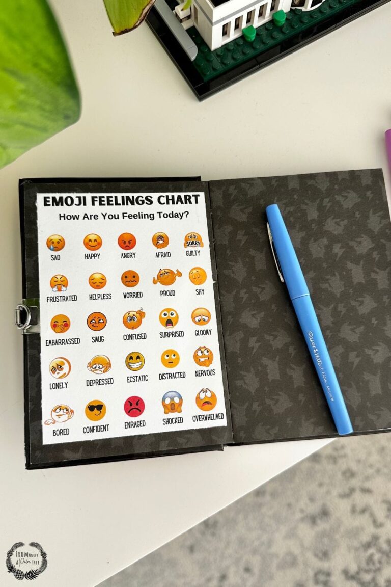 Printable Emoji Feelings Chart for Kids > From Under a Palm Tree