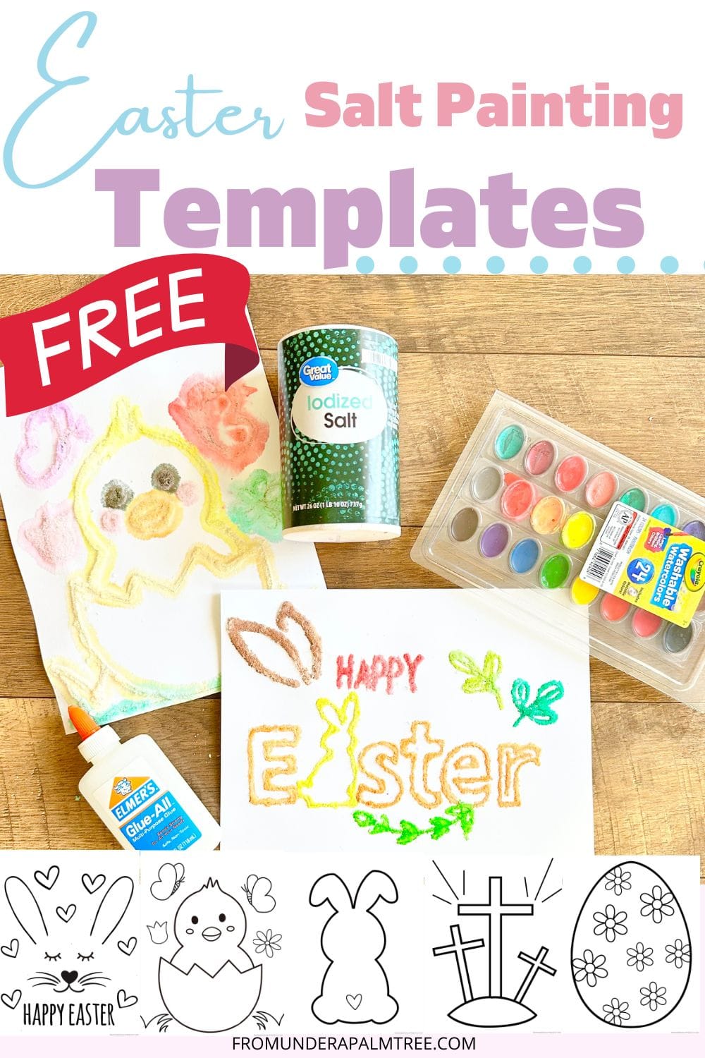 Free Easter Salt Painting Templates > From Under a Palm Tree