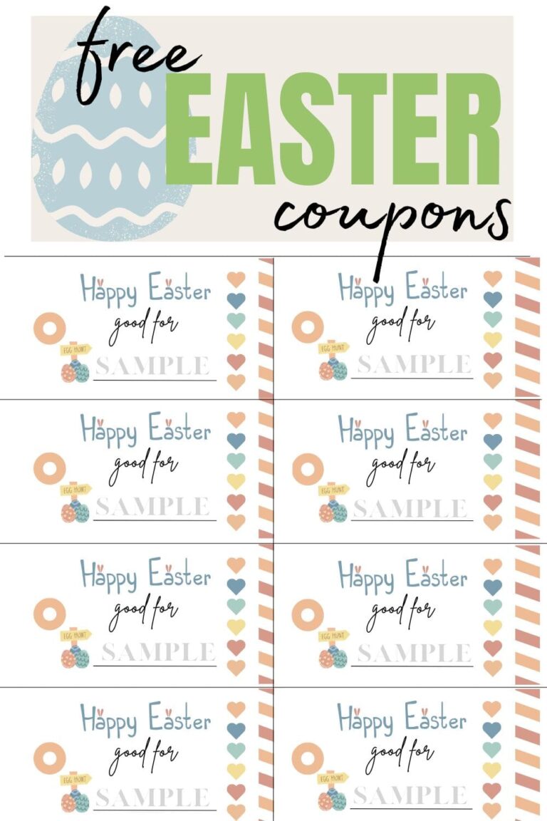 Printable Easter Coupons for Kids > From Under a Palm Tree