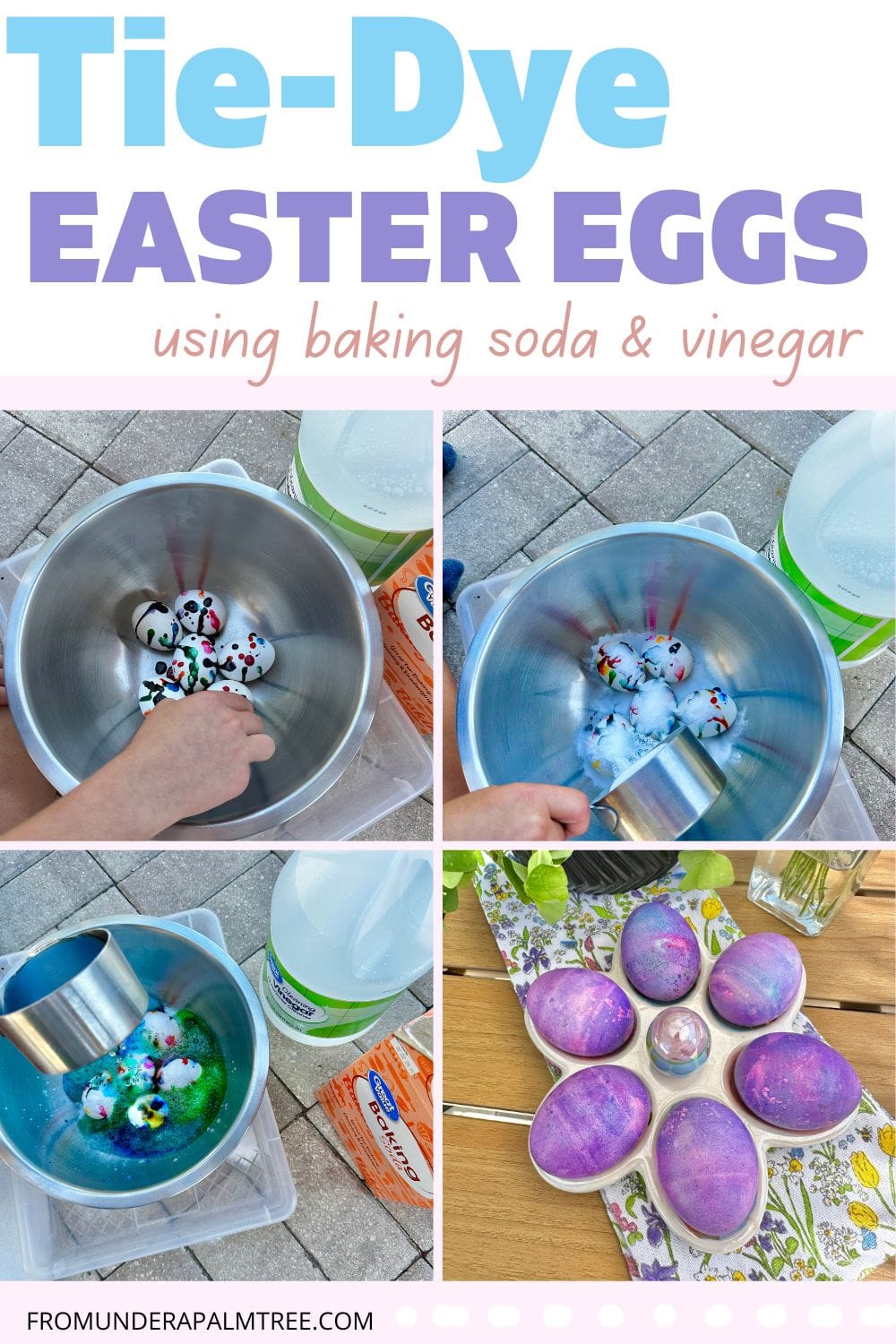 Tie Dye Easter Eggs Using Baking Soda and Vinegar > From Under a Palm Tree