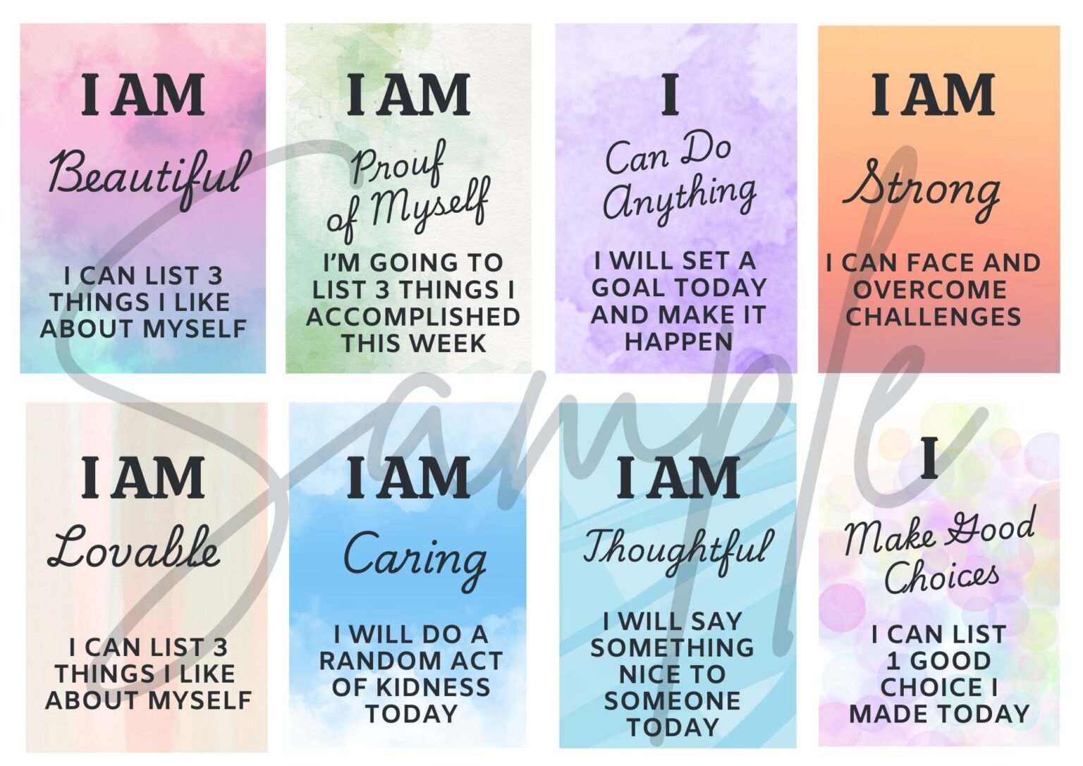 Printable Positive Affirmation Cards for Kids > From Under a Palm Tree