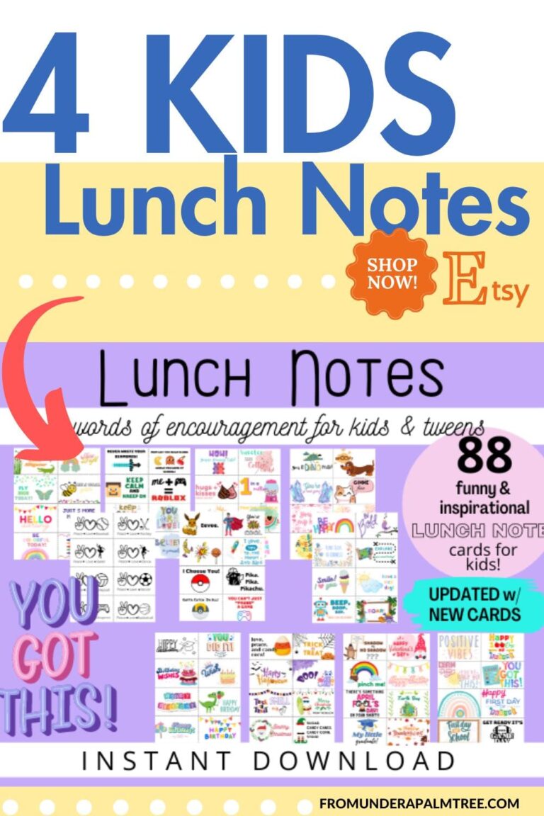 Inspirational Lunch Notes for Kids > From Under a Palm Tree