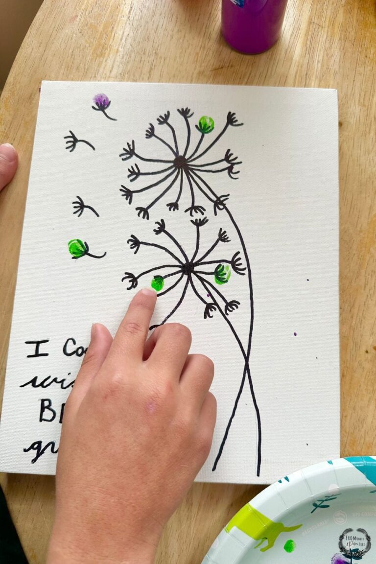 Grandparents Day Thumbprint Flower Card > From Under a Palm Tree